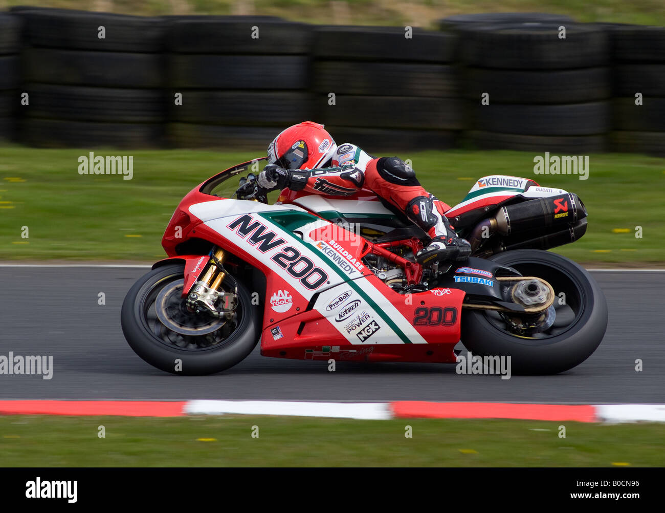 Michael Rutter Riding a Ducati 1200 Motorbike in the British Superbike ...