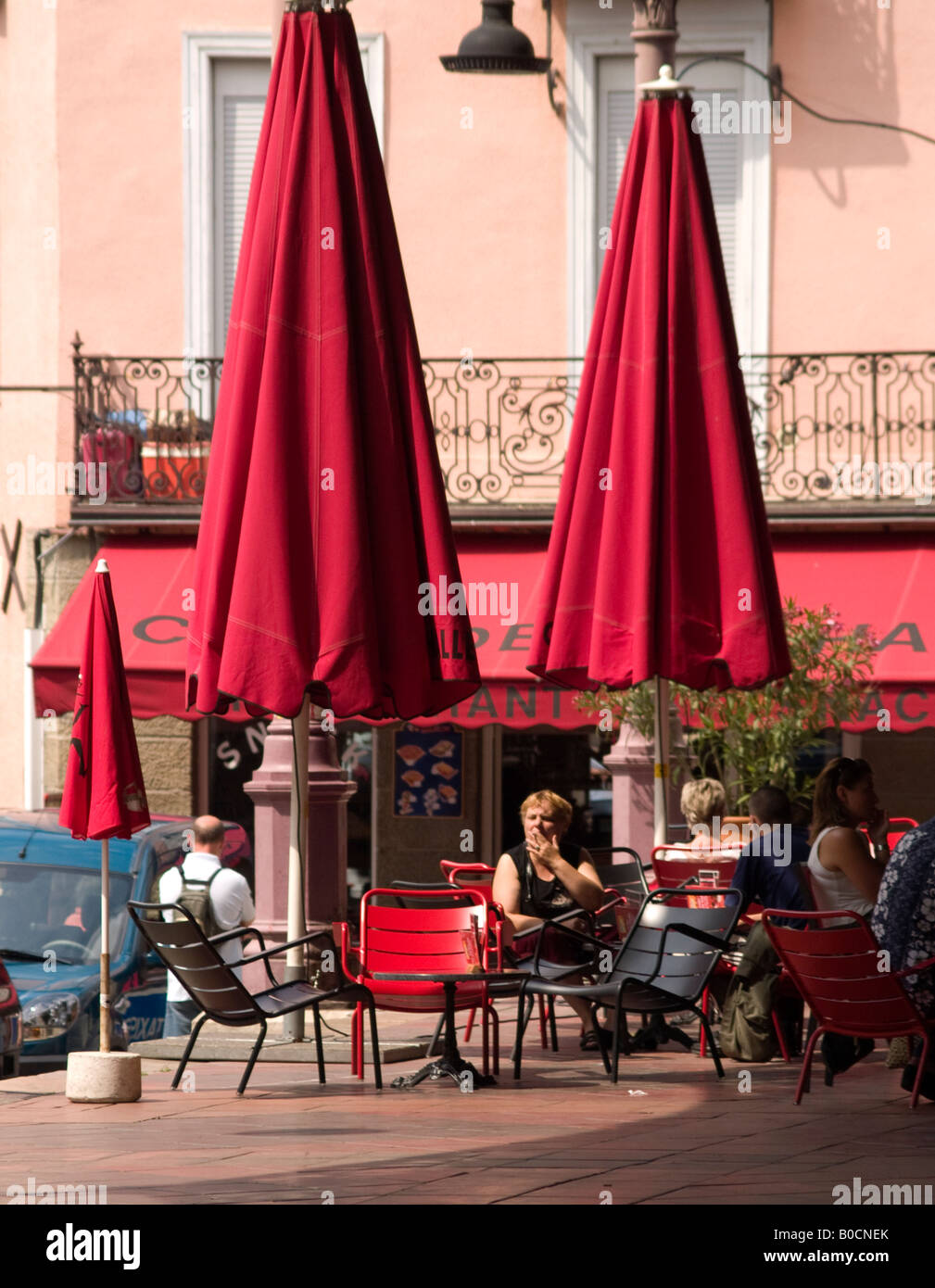 Red Cafe scene Stock Photo - Alamy