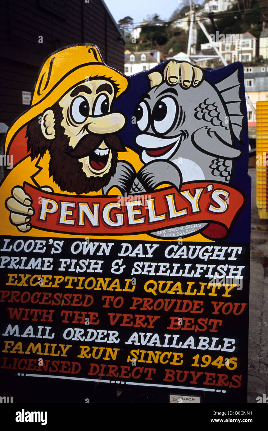 Looe cornwall sign hi-res stock photography and images - Alamy