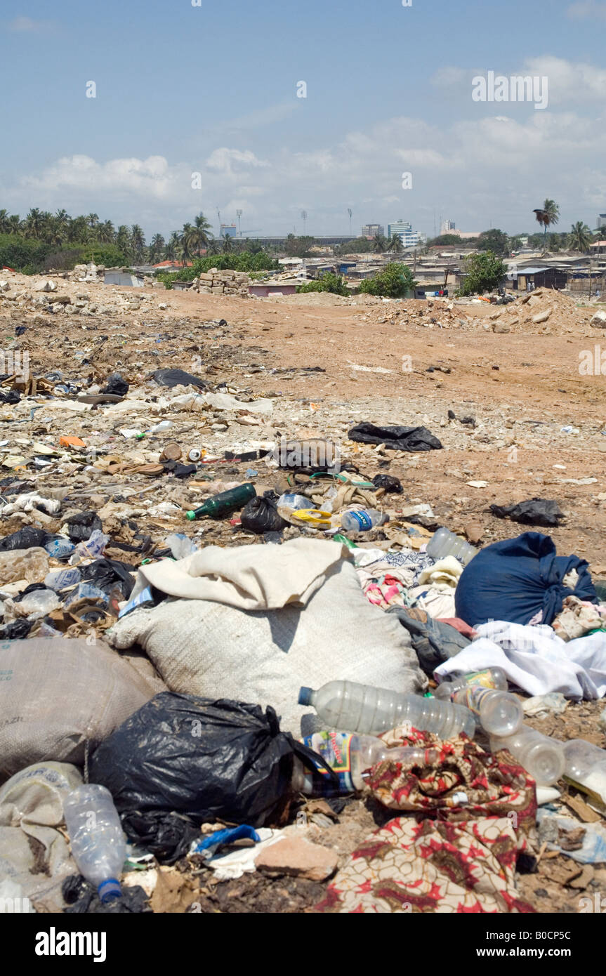 Waste dumped in open spaces, Accra, Ghana Stock Photo - Alamy