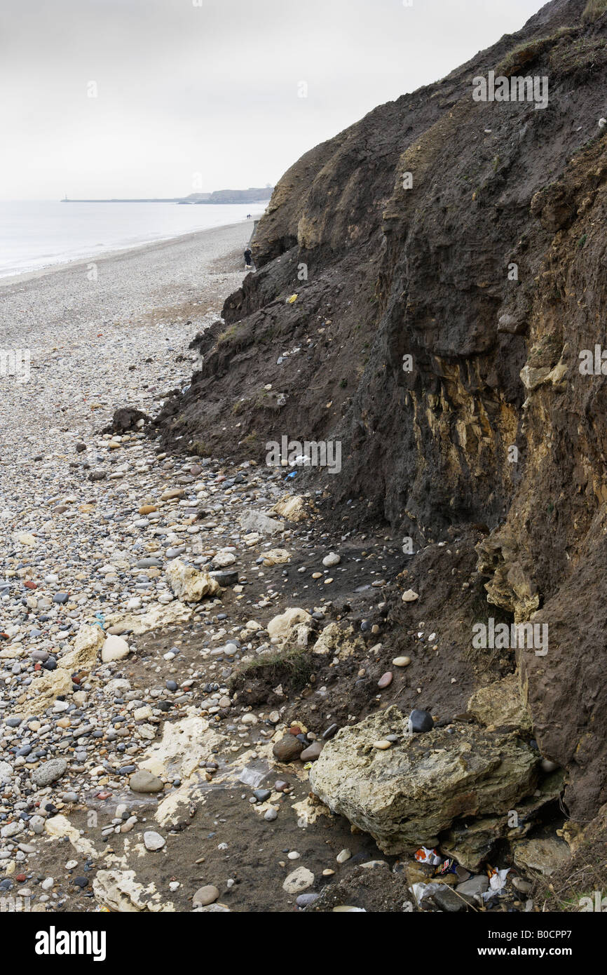 Coastal erosion, Seaham, Durham Stock Photo - Alamy