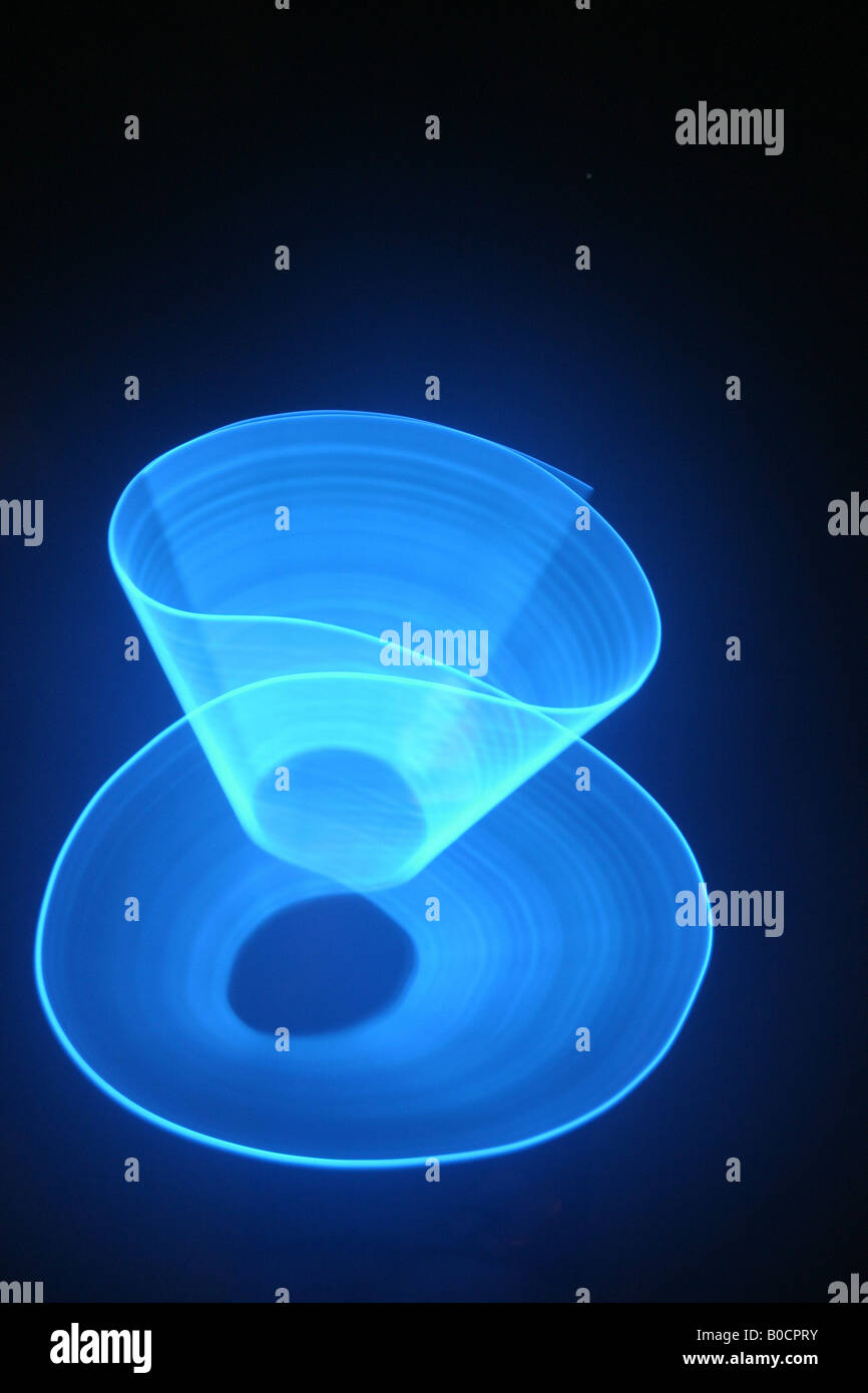 light effect taken at night with a glow stick Stock Photo - Alamy