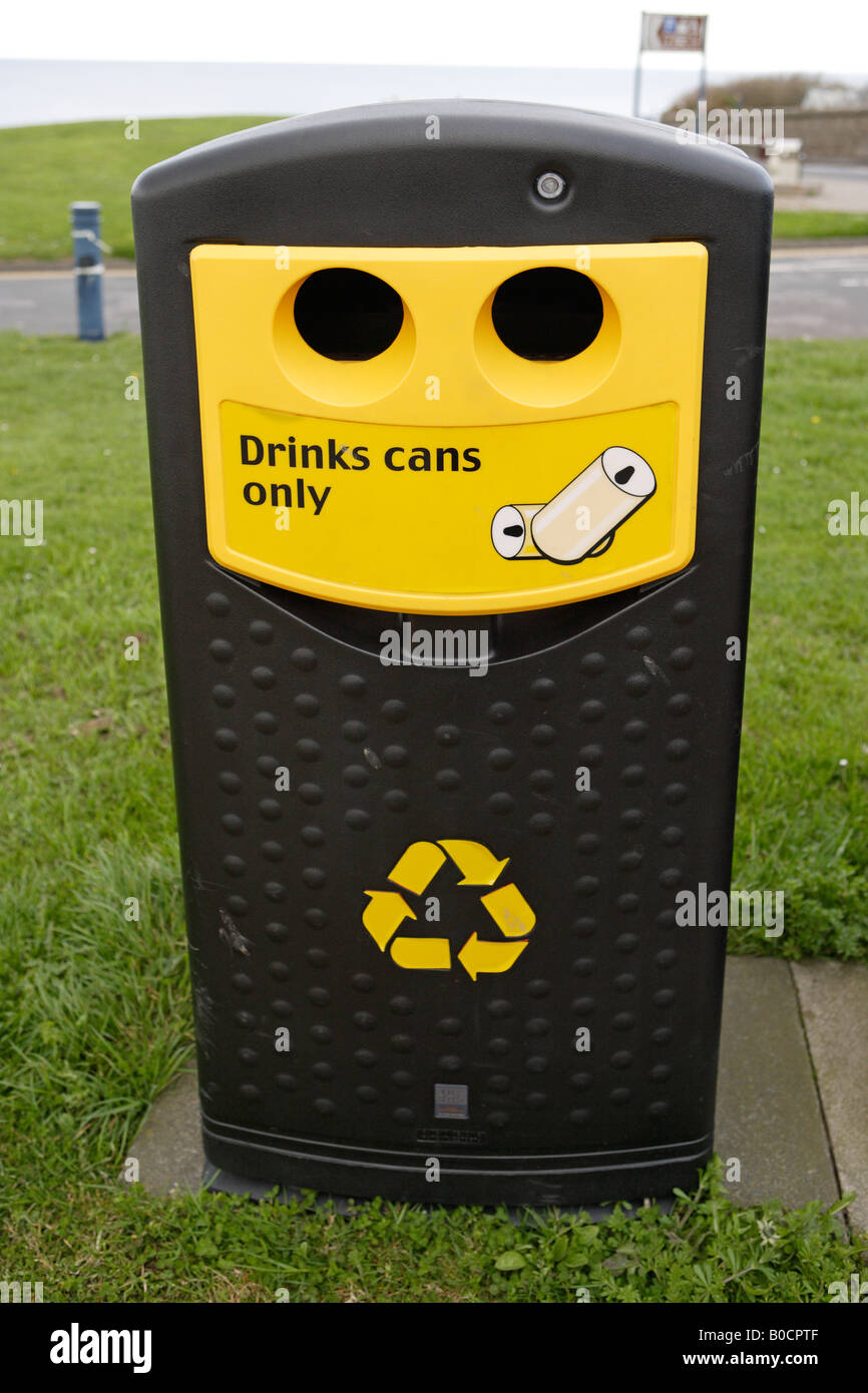 Drink cans recycling bin Stock Photo - Alamy