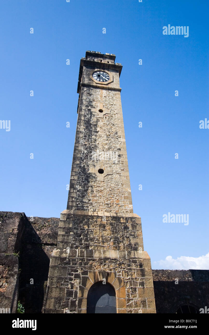 Clock Tower at Historic Galle Fort Stock Photo - Alamy