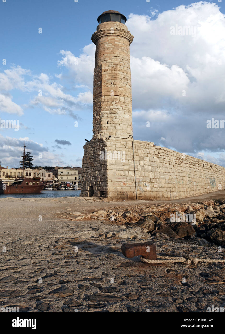 fishing port of rethymno,crete,greece,europe Stock Photo - Alamy