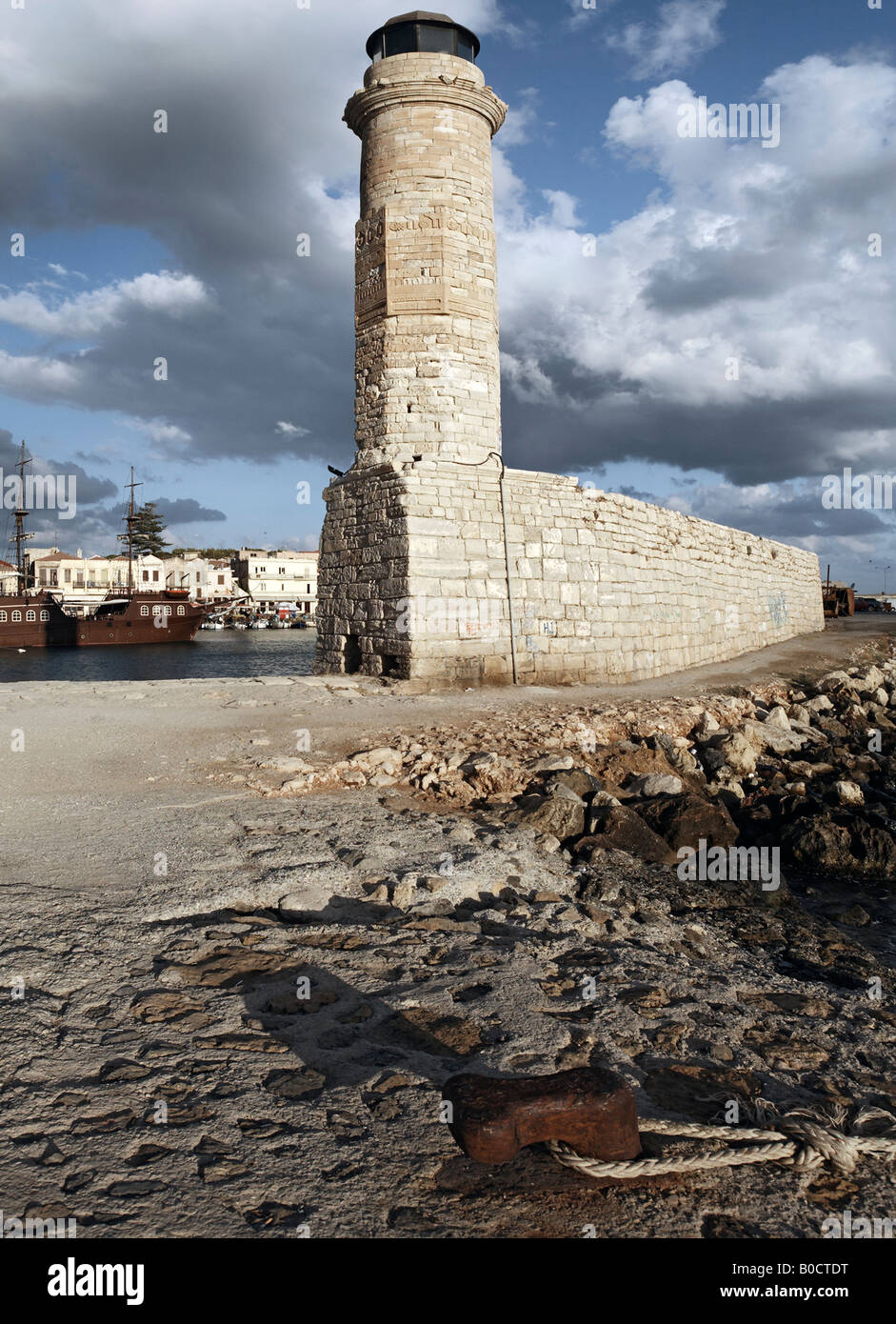 fishing port of rethymno,crete,greece,europe Stock Photo - Alamy