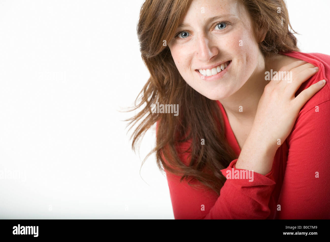 Young cheerful smiling woman hi-res stock photography and images - Alamy