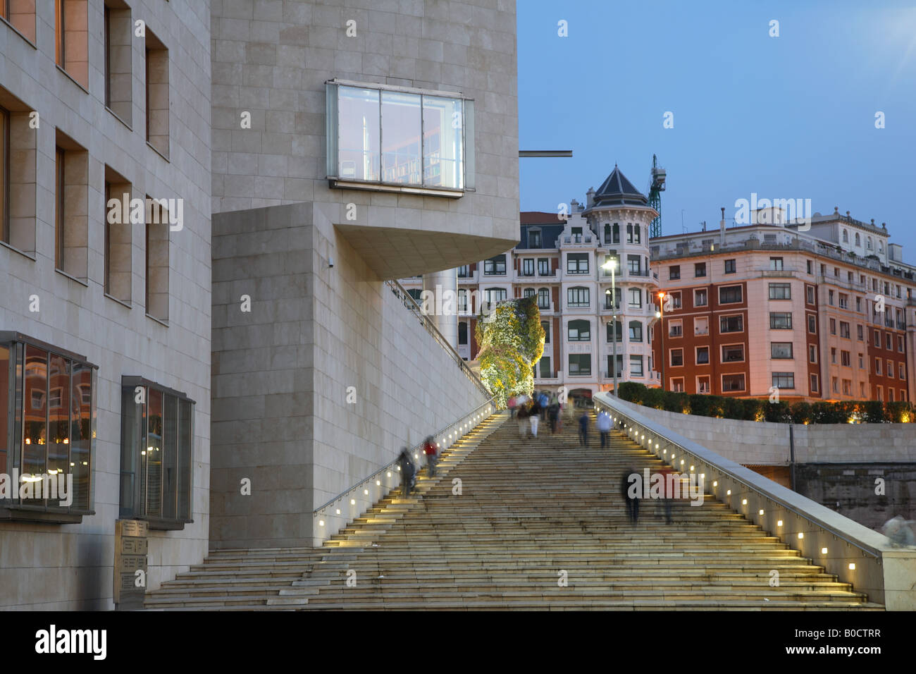Stairs of the Guggenheim Art Museum, Bilbao, Pais Vasco, Basque Country ...