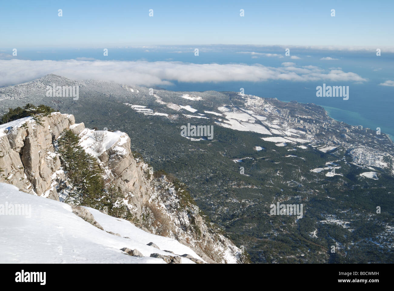Winter in Crimean Mountains. View from Mt. Ai-Petri Stock Photo - Alamy