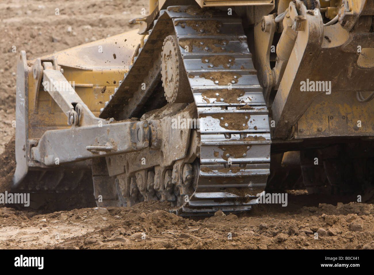 bulldozer caterpillar pushing landscape construction equipment heavy ...