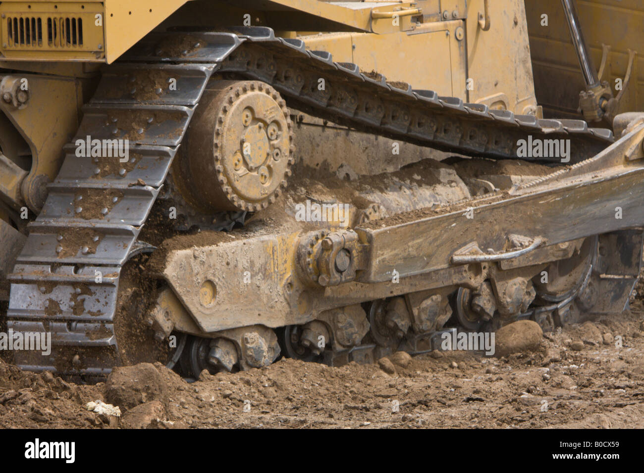 bulldozer caterpillar pushing landscape construction equipment heavy ...
