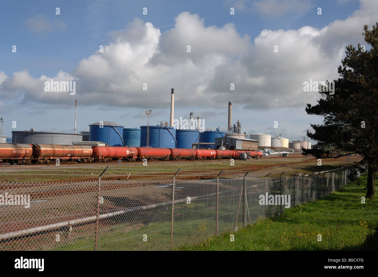 Total Fina Elf oil refinery Pembrokeshire Wales UK Europe Stock Photo ...