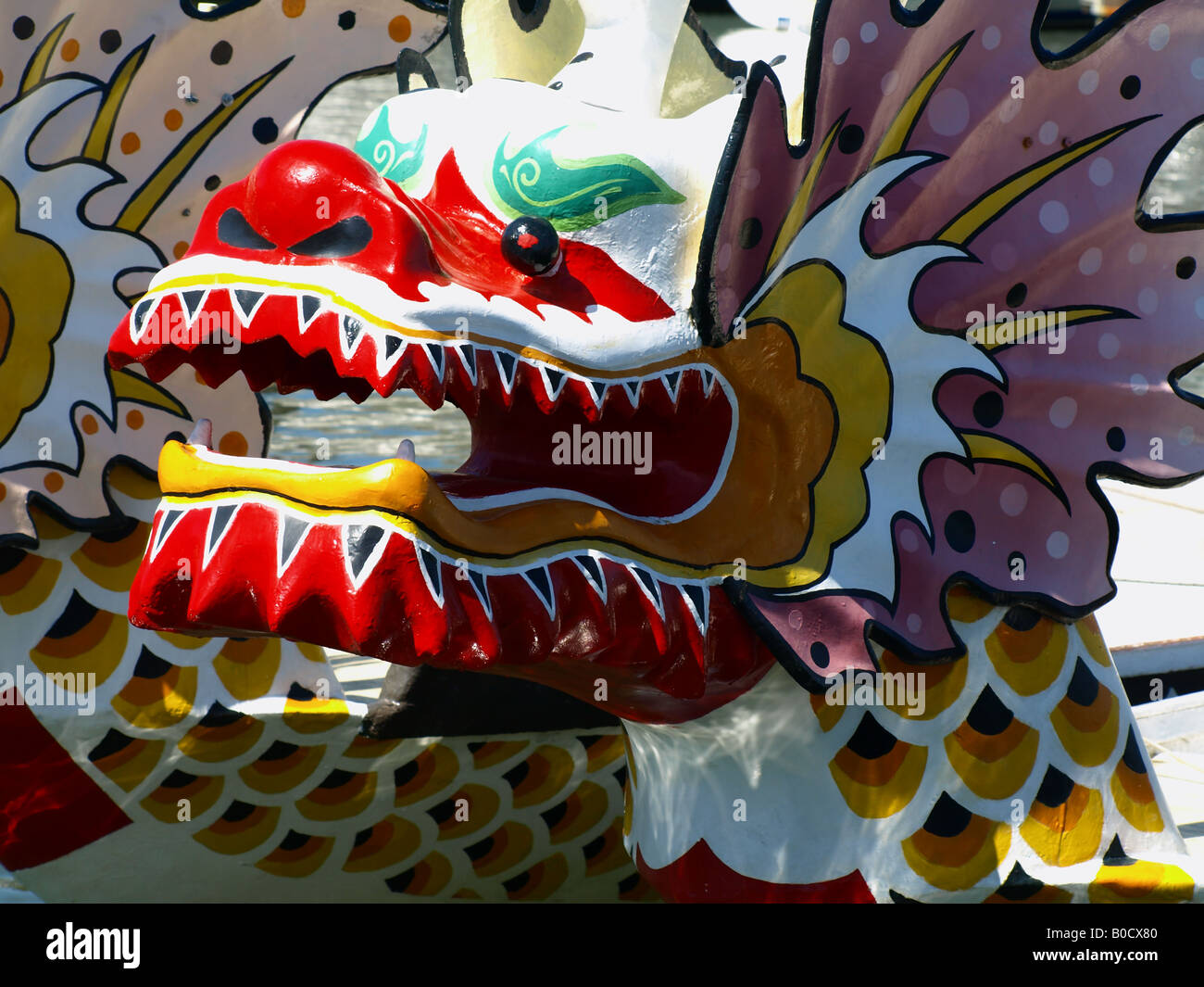 A dragon boat used in racing events at the Portland Oregon Rose ...