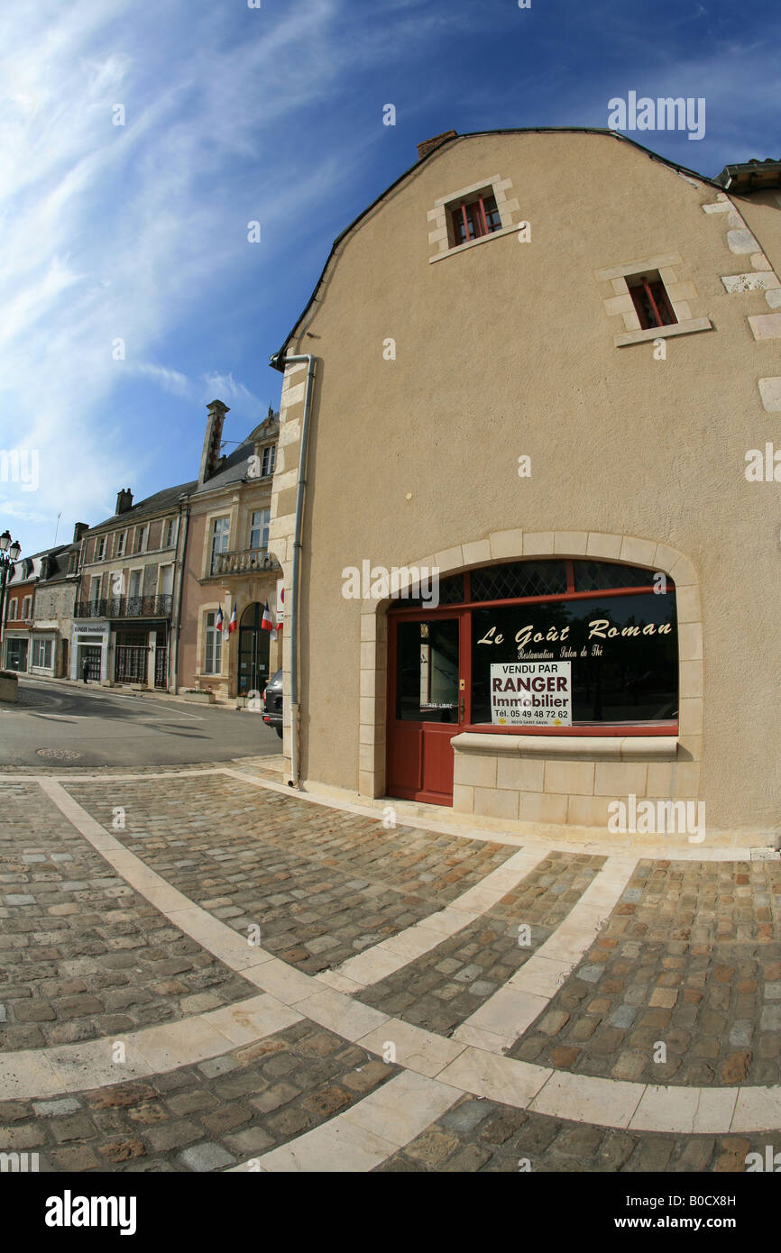 A building in Saint-Savin 86310 Stock Photo - Alamy