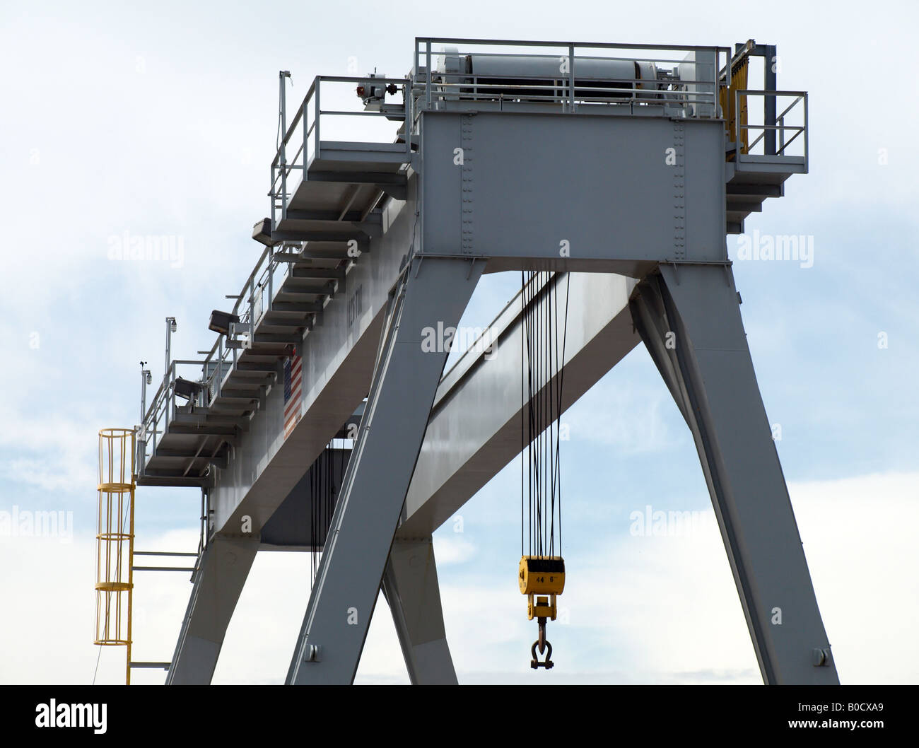 Stock photo of an A frame crane in landscape format Stock Photo - Alamy