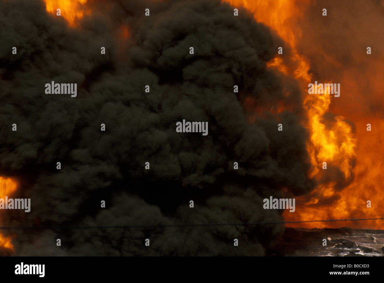 Fire and smoke, Detroit, Michigan, by John Miecarek/Dembinsky Photo ...