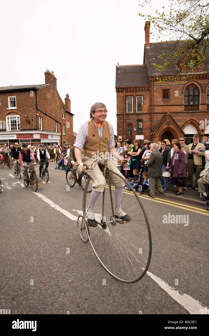 UK Cheshire Knutsford Royal May Day Procession man riding Penny ...