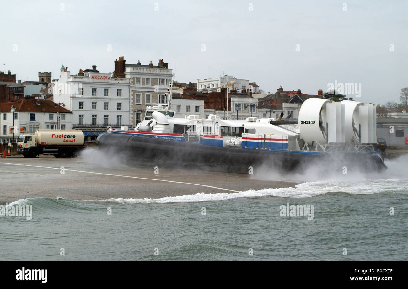 Passenger Hovercraft Solent Express GH 2142 of the Hovertravel Fleet ...