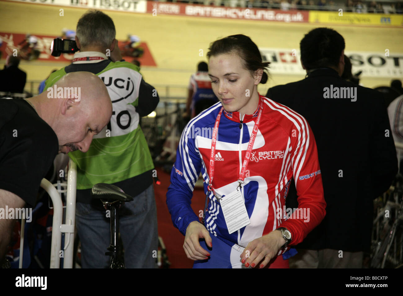 Victoria Pendleton Great Britain sprinter at Manchester UK Velodrome ...