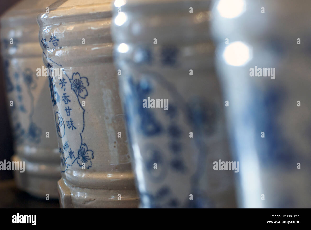 Antique sake bottles Obuse Nagano prefecture Japan Stock Photo - Alamy