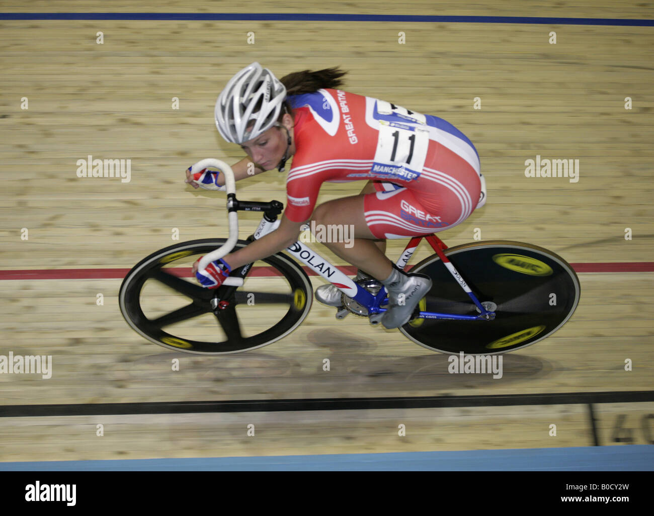 Elizabeth Armitstead Great Britain competing in Points Race Manchester ...