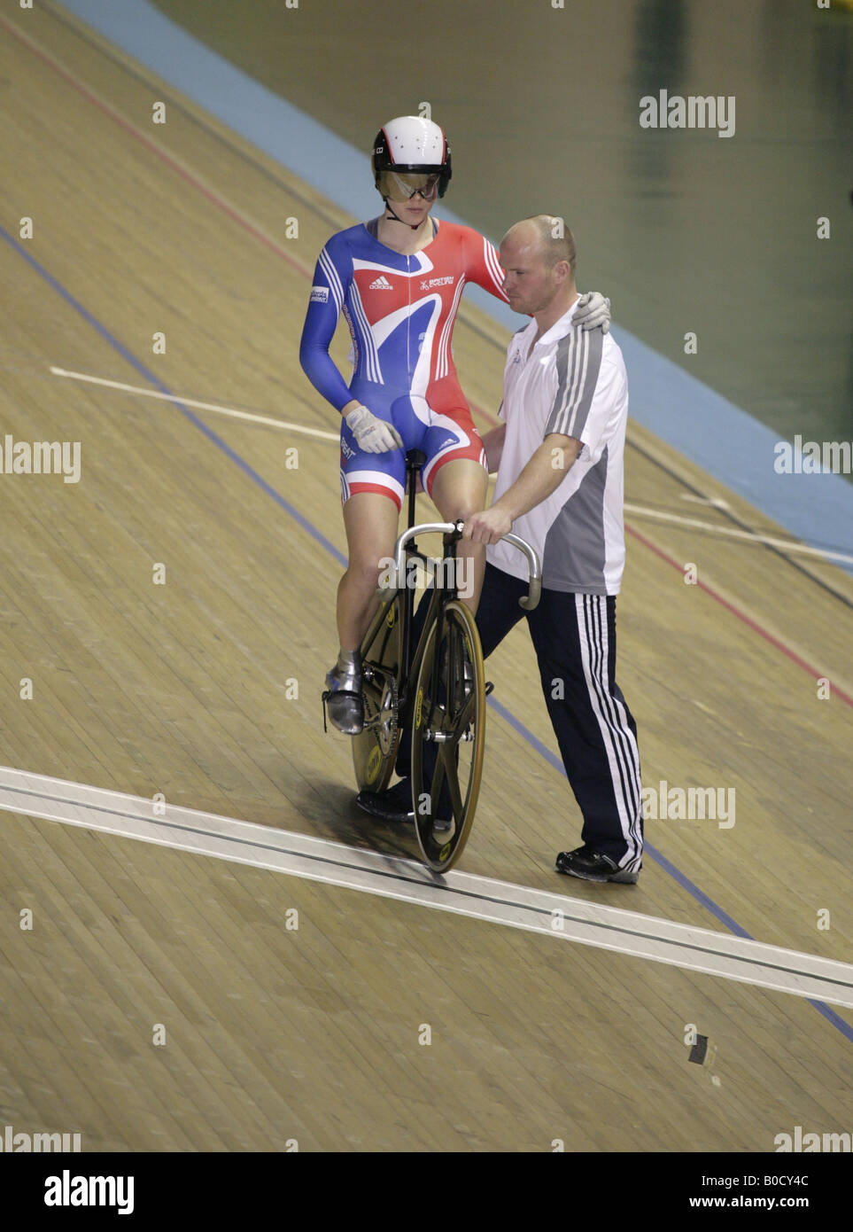 Victoria Pendleton Great Britain sprinter at Manchester UK Velodrome ...