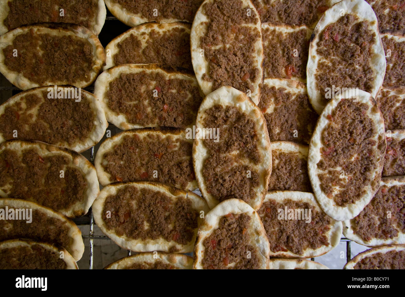 Small Pizzas in a Restaurant in the Old City in Damascus Syria Stock ...
