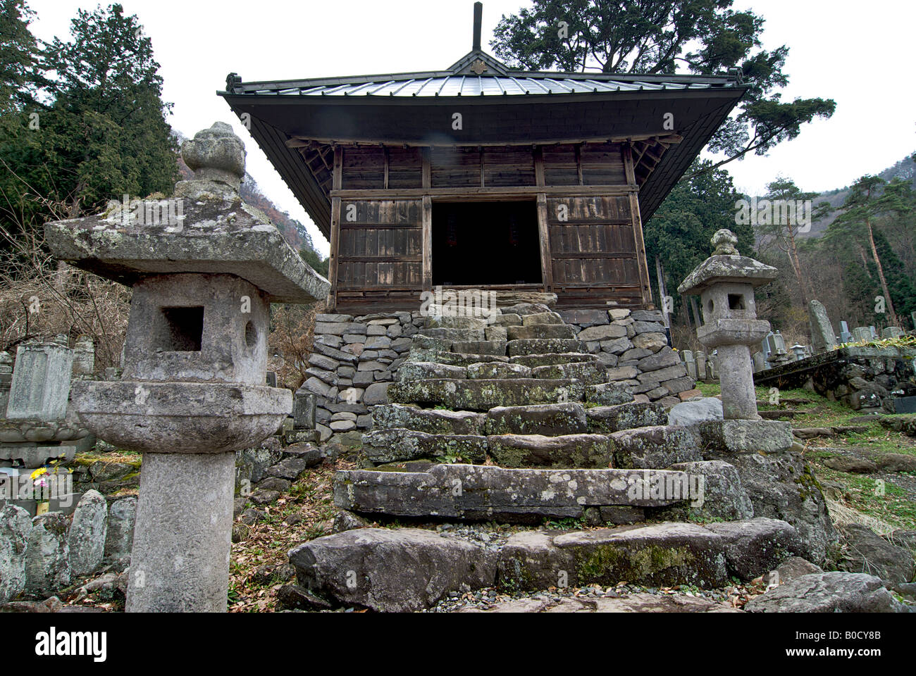 Traditional Mausoleum type structure in the cemetery behind Ganshoin ...