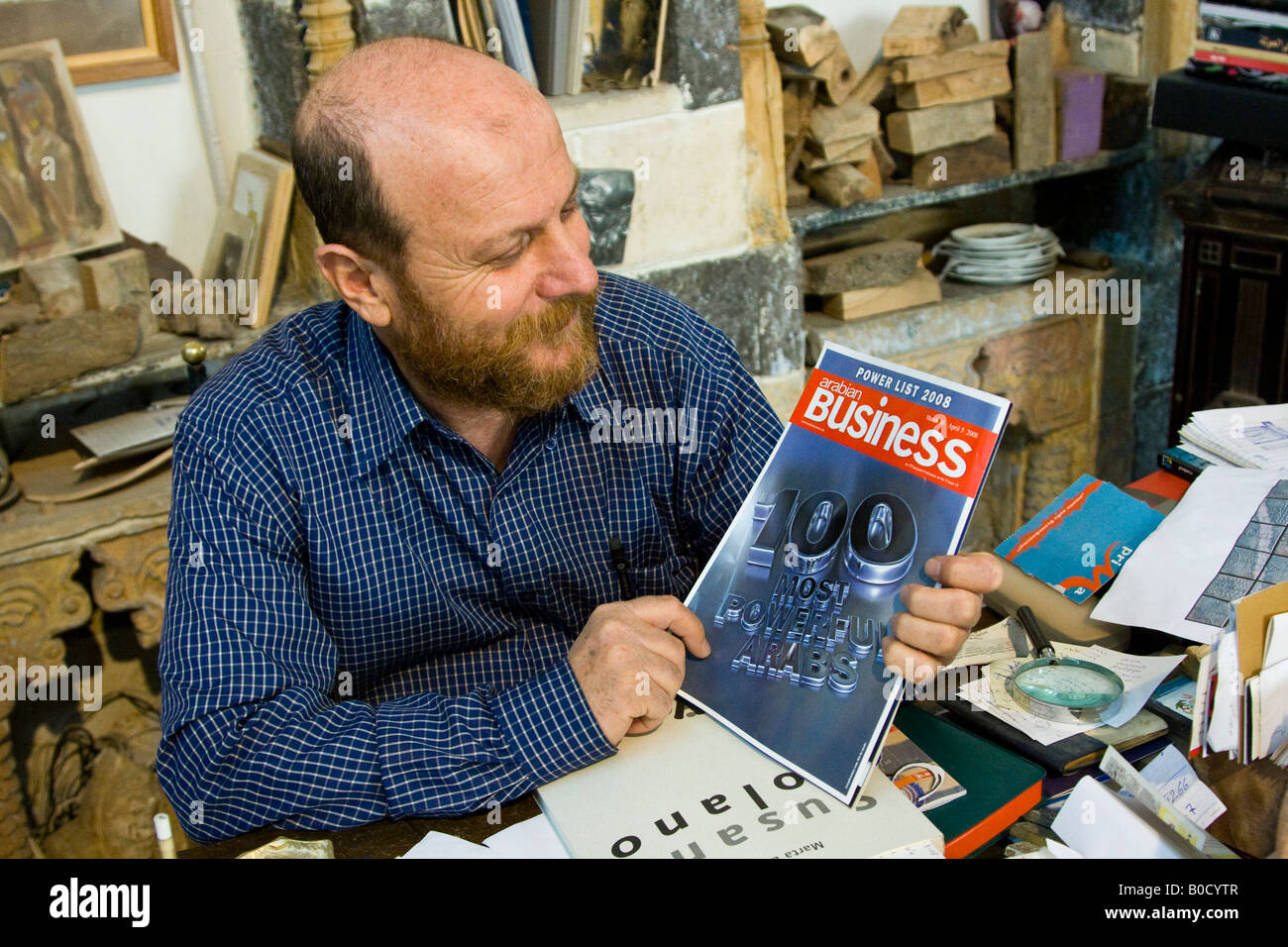 Well Known Syrian Modern Artist Mustafa Ali in Damascas Syria he was ...