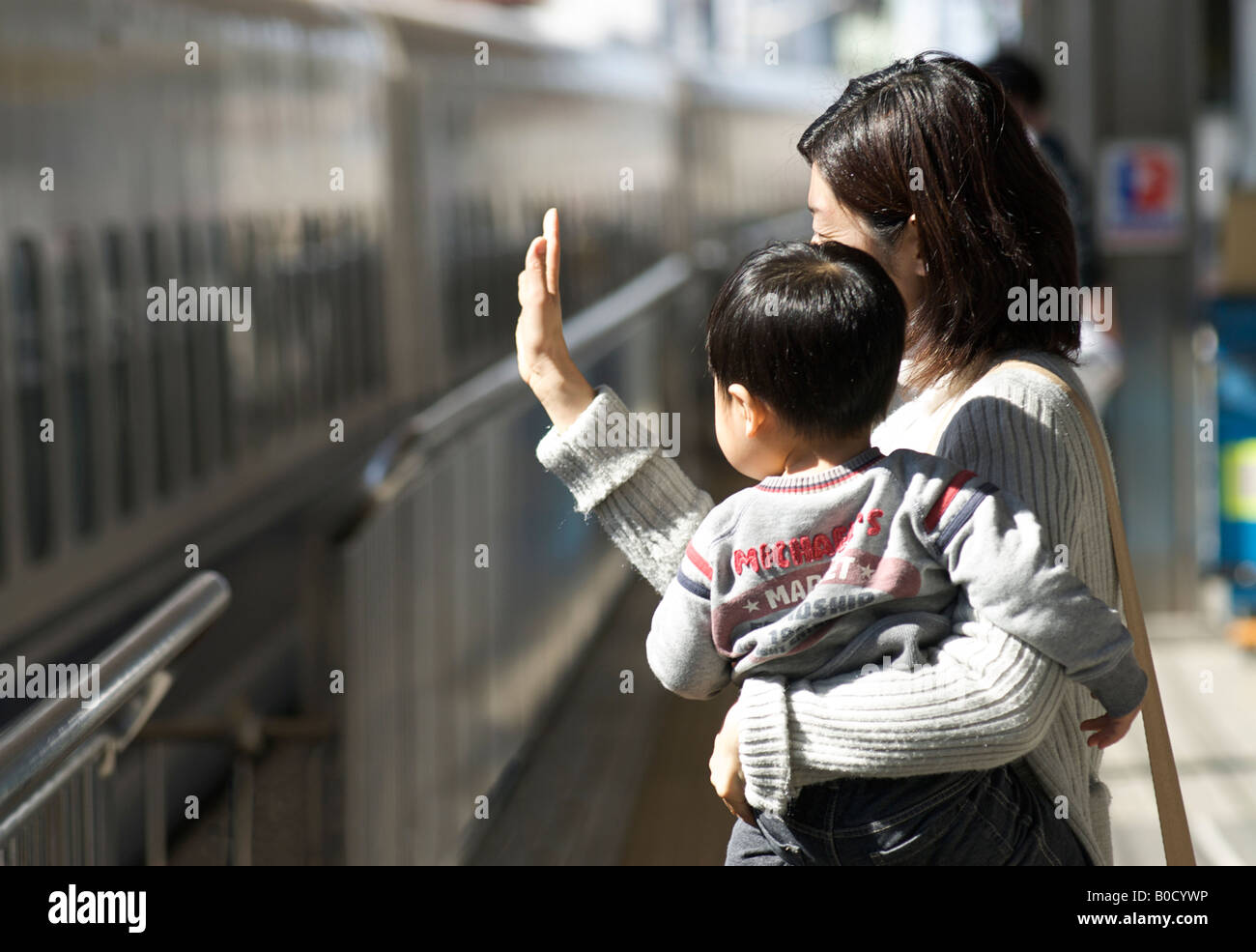 Waving goodbye train hi-res stock photography and images - Alamy