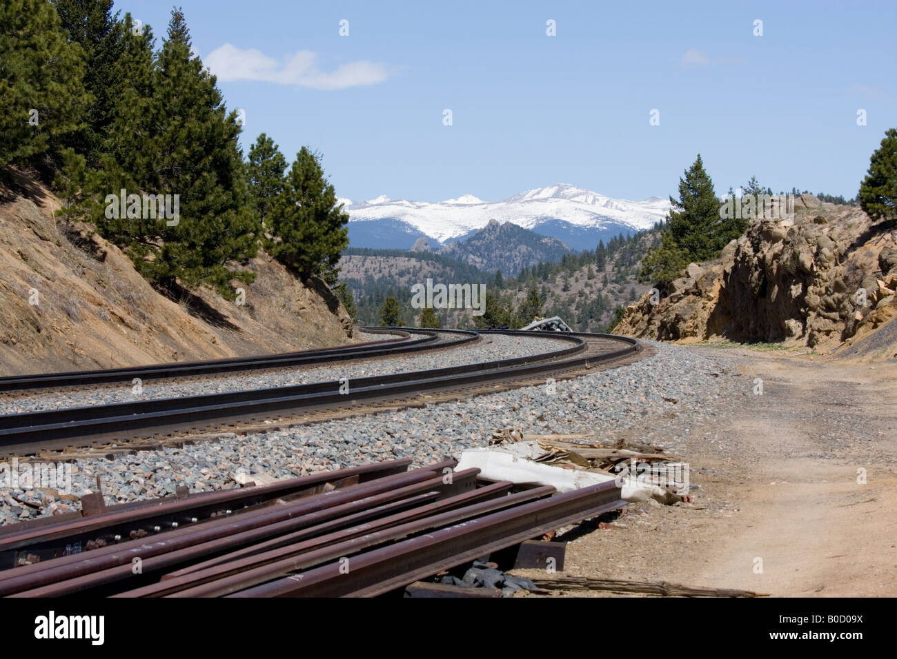 Union Pacific tracks near the Continental Divide Stock Photo - Alamy