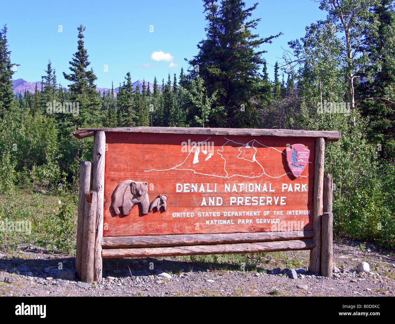 Denali national park sign hi-res stock photography and images - Alamy