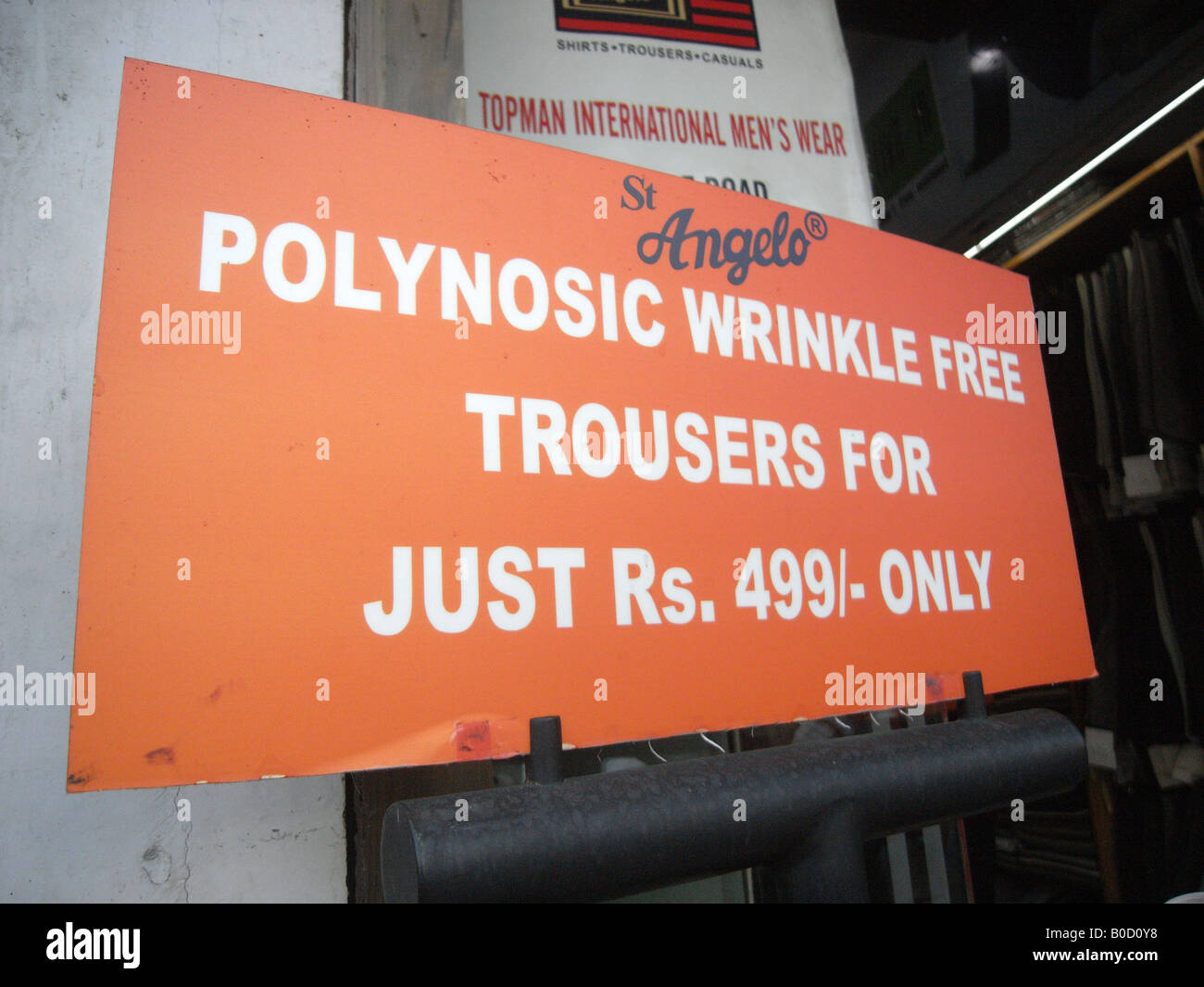 Sign outside clotes shop. Bangalore. India Stock Photo - Alamy
