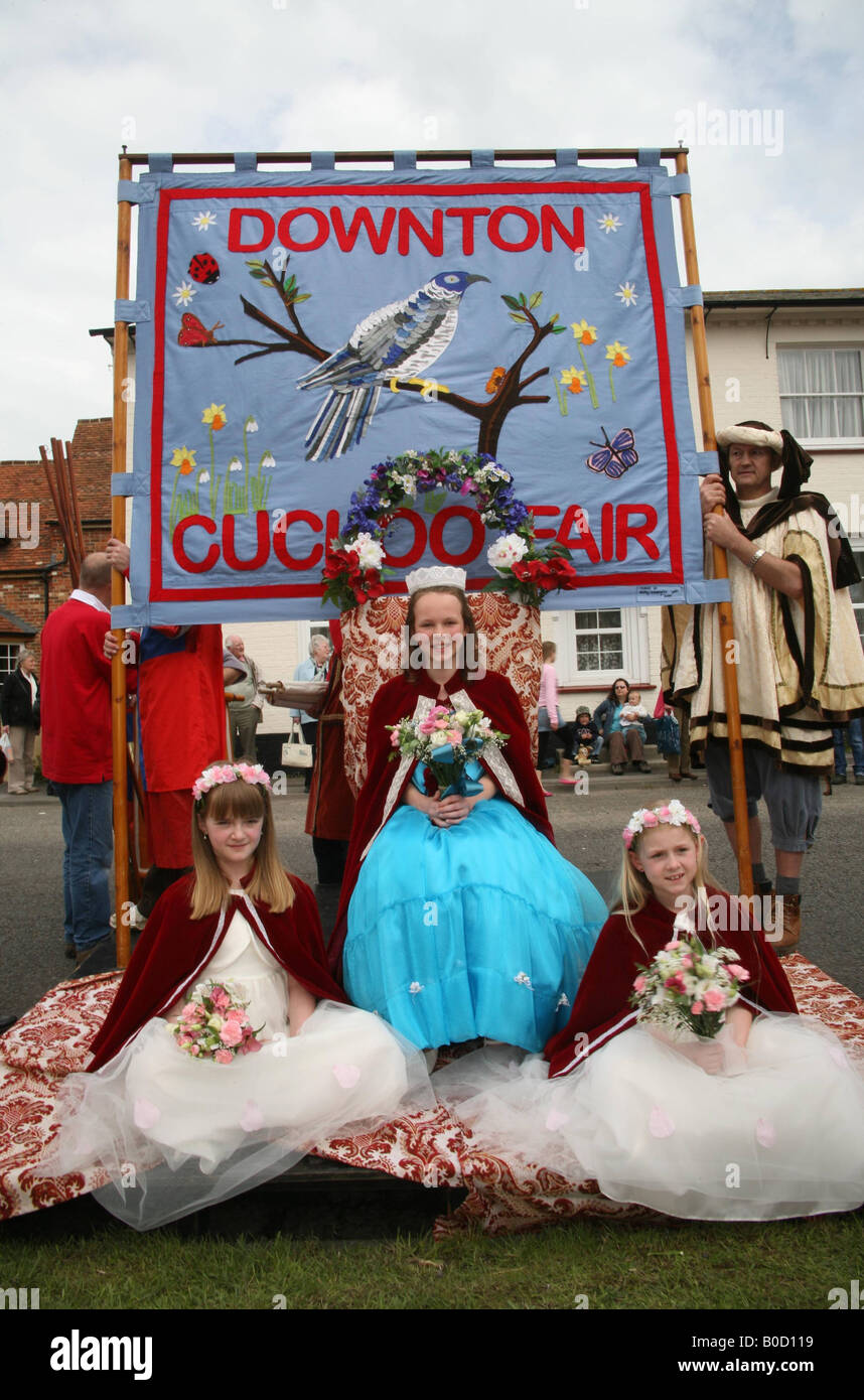 The May queen at The Downton Cuckoo Fair Stock Photo - Alamy