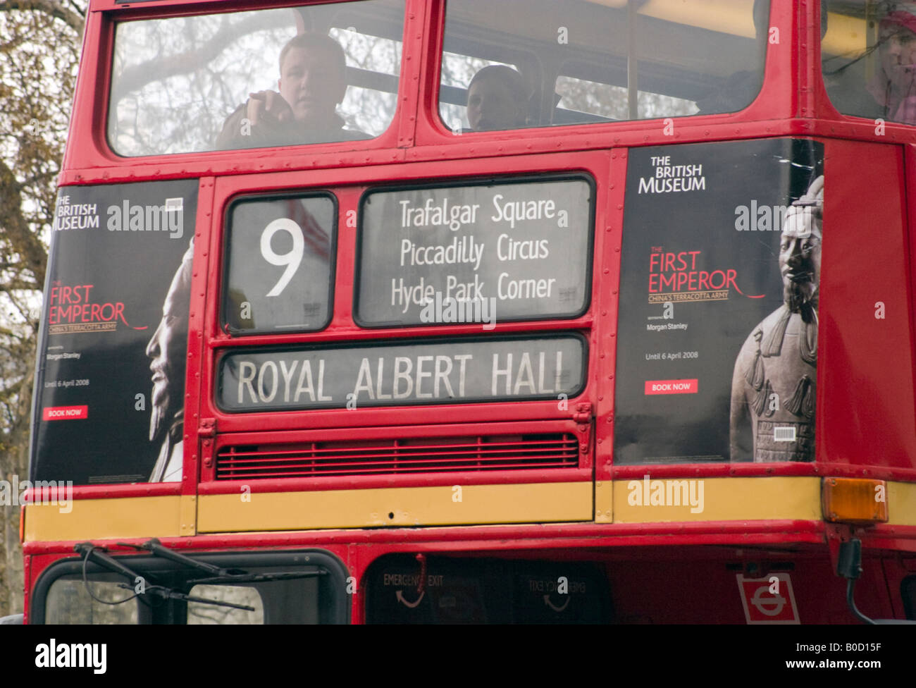 Top Deck Of A Red London Bus Stock Photo - Alamy