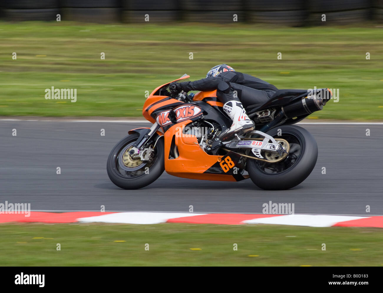 David Johnson Riding a Honda 1000 Motorbike in the British Superbike ...