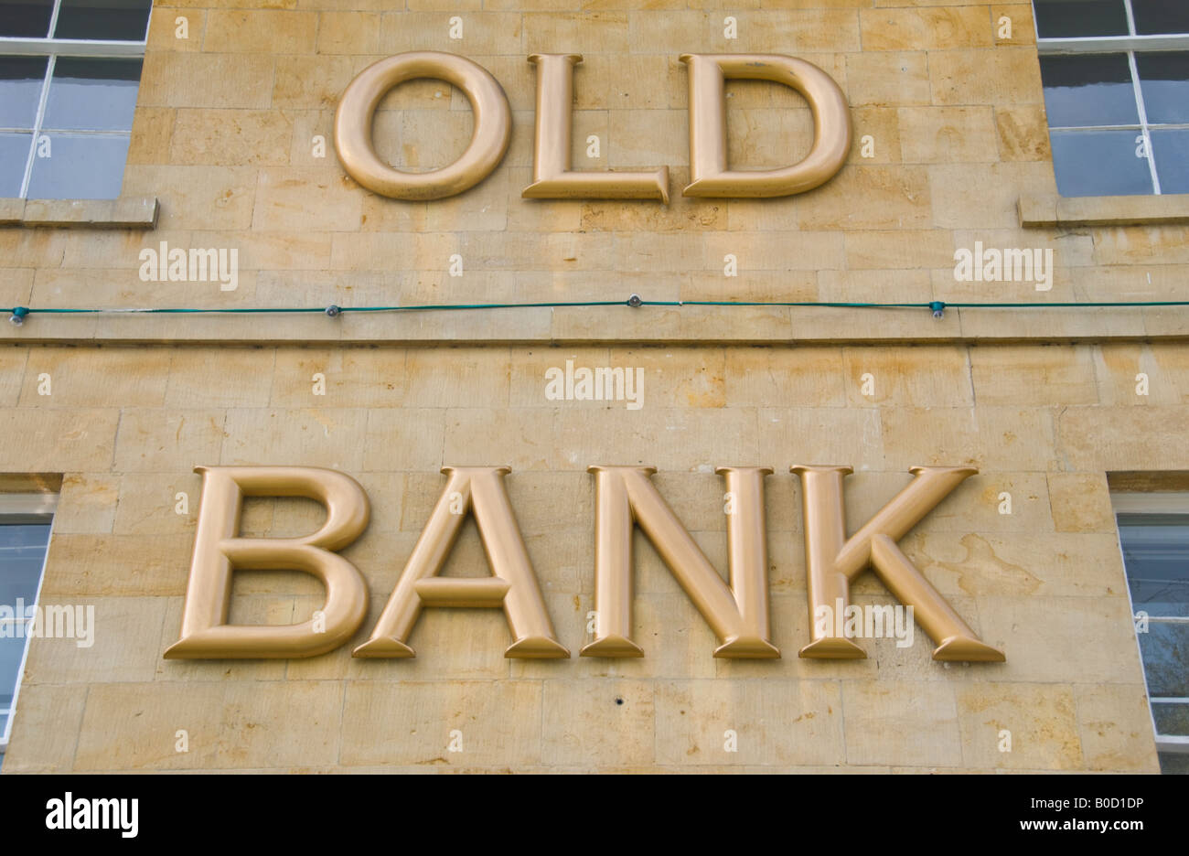 OLD BANK sign in Moreton in Marsh Cotswolds Gloucestershire England UK ...