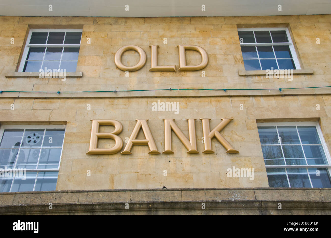 OLD BANK sign in Moreton in Marsh Cotswolds Gloucestershire England UK ...