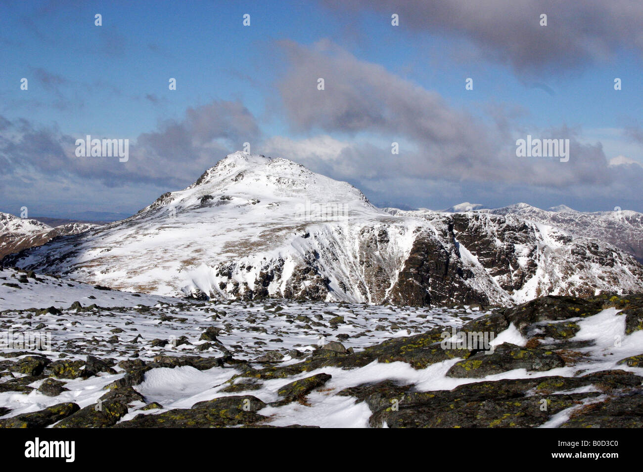 Snowy Scottish Mountains Stock Photo - Alamy