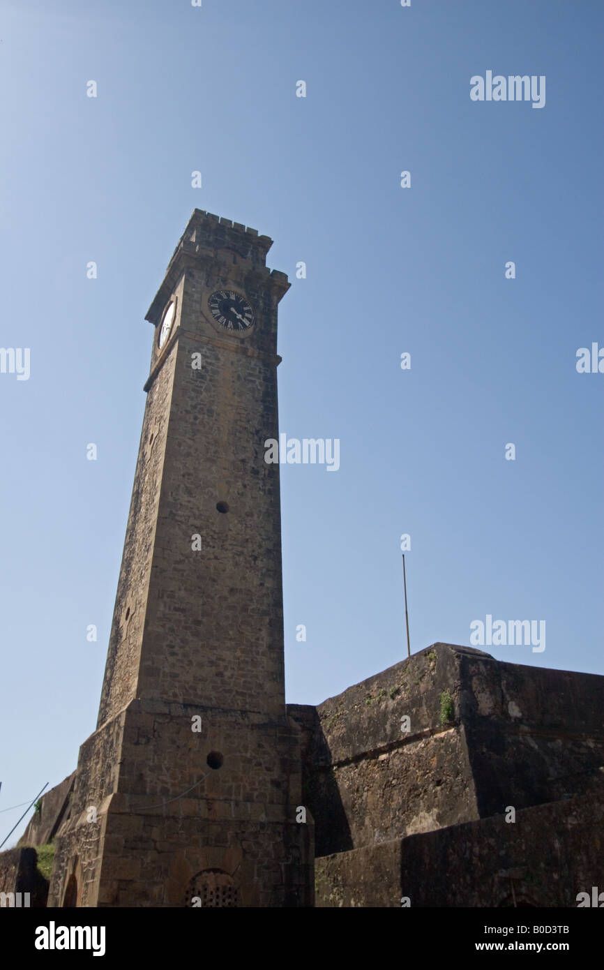 Clock Tower at Historic Galle Fort Stock Photo - Alamy