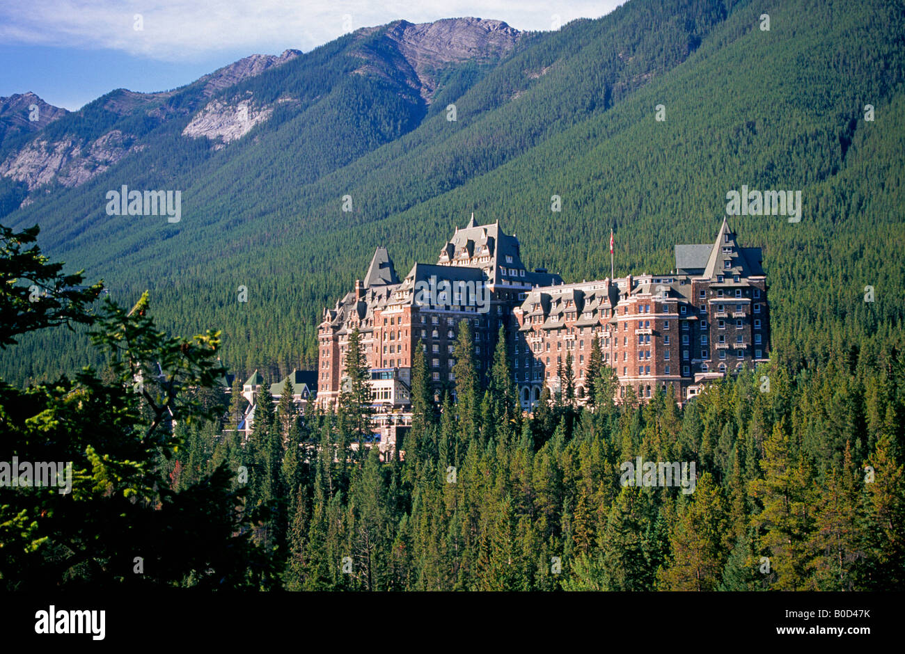 An overview of the massive and historic Banff Springs Hotel in the ...