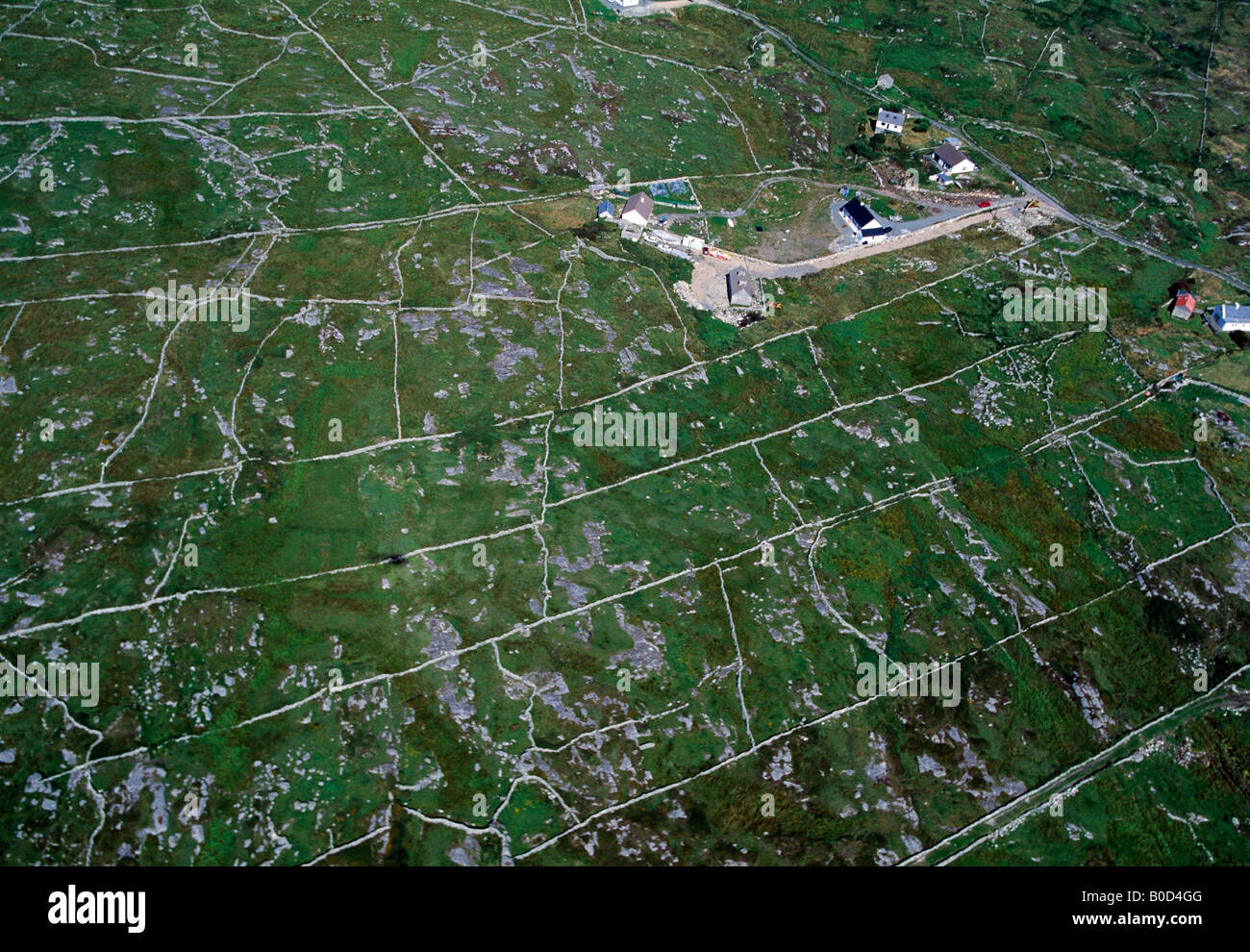 aerial image of field patterns on irelands west coast Stock Photo - Alamy