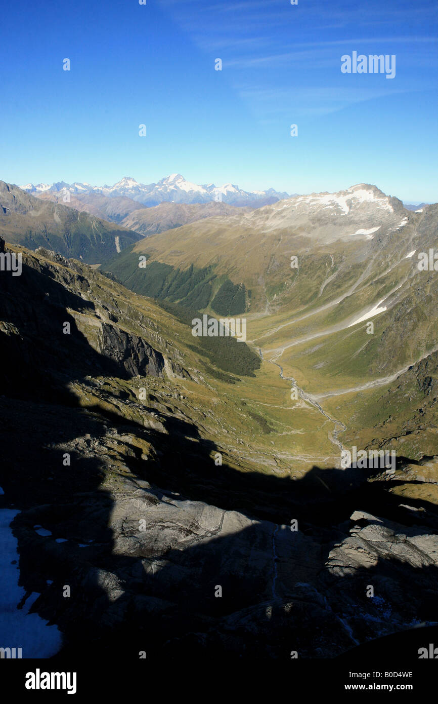 Head of Arawhata river Mount Aspiring National Park Southland South ...
