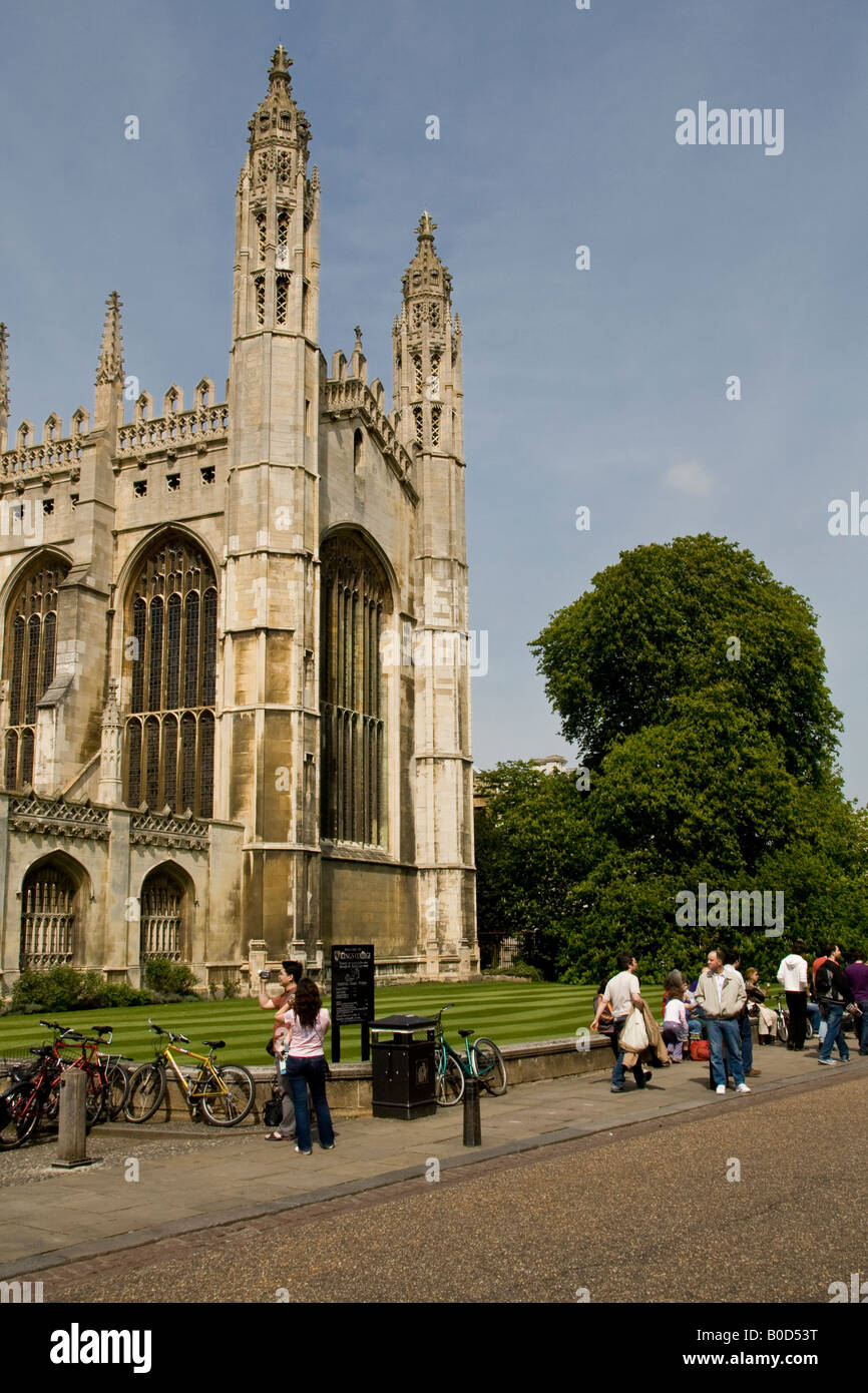 Kings College as seen from Kings Parade, Cambridge, Cambridgeshire ...