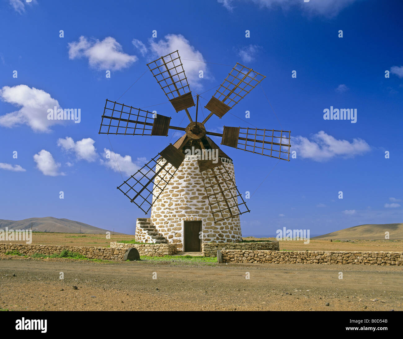 A Six Blade WindmIll Fuerteventura Canary Islands Spain Stock Photo - Alamy
