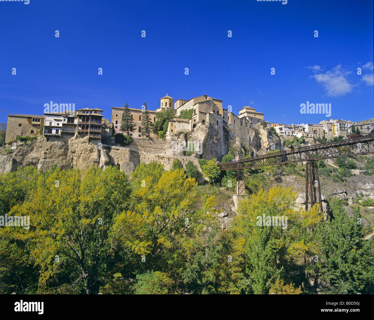 The Hanging Houses and a bridge Cuenca Spain Stock Photo - Alamy