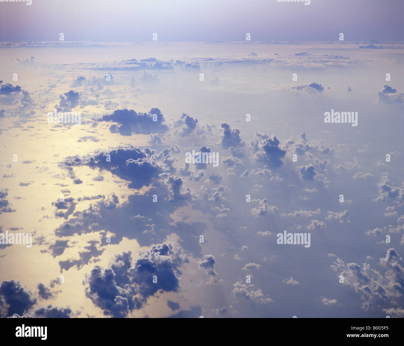 Aerial view of sea and clouds Stock Photo - Alamy