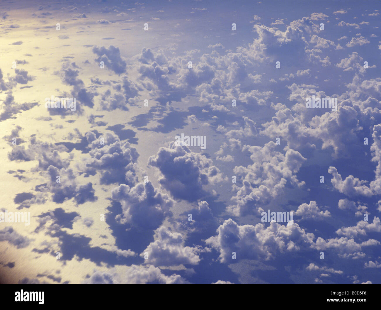 Aerial view of sea and clouds Stock Photo - Alamy