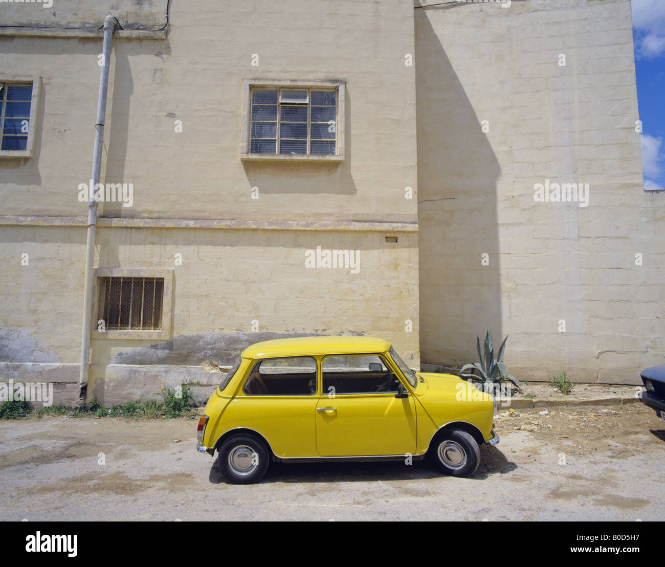 A Mini parked in town Malta Stock Photo - Alamy