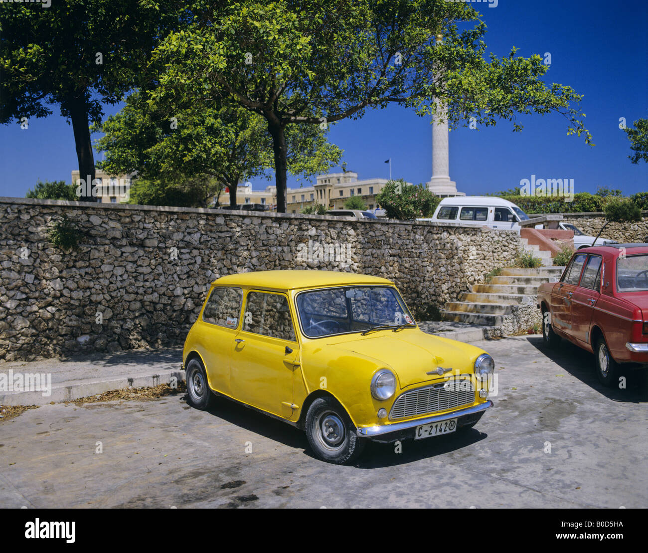 A Mini parked in town Valletta Malta Stock Photo - Alamy